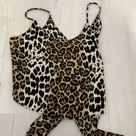 Vintage Havana | Tops | Vintage Havana Cheetah Tank Top With Tie At ...